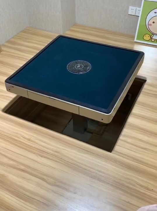 Tatami mahjong machine lifting mahjong table small size four-legged ...