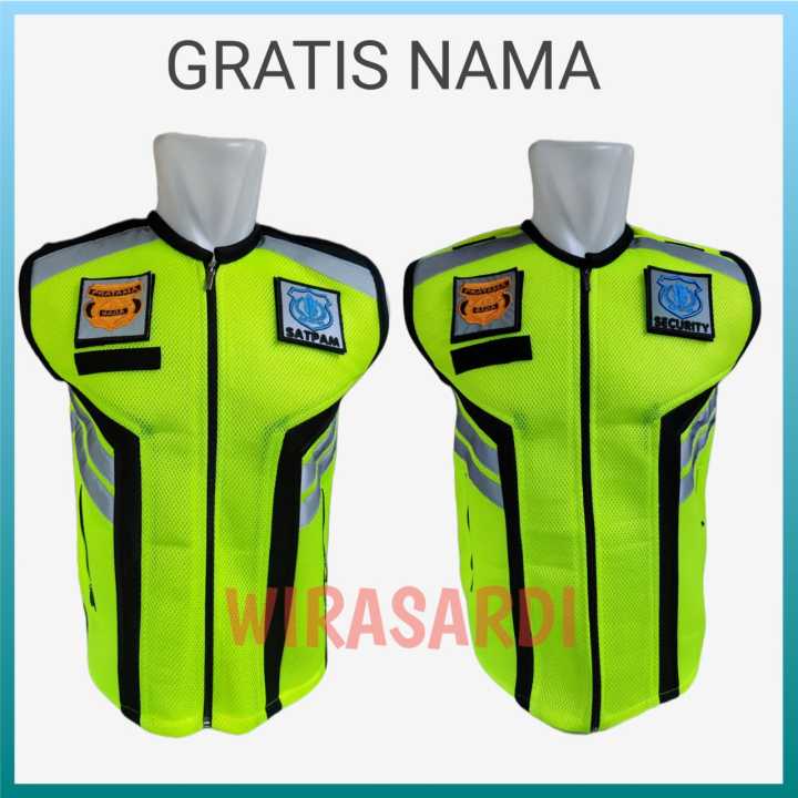 ROMPI SECURITY/SATPAM BAHAN DOUBLE MESH VARIASI HIJAU GARIS HITAM ...