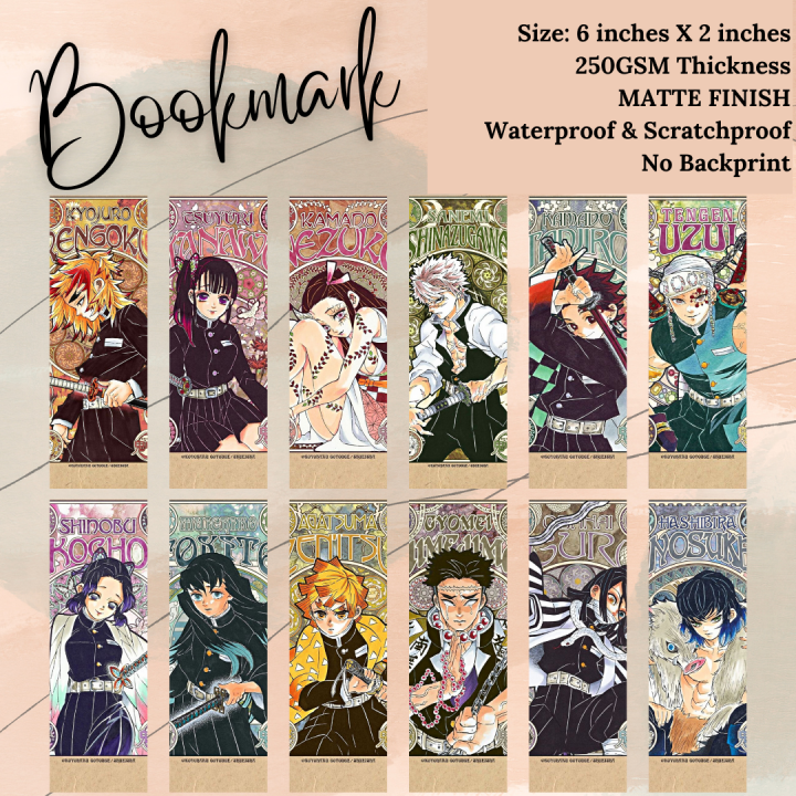 Demon Slayer Kimetsu no Yaiba Bookmark Print (sold per piece) Free ...