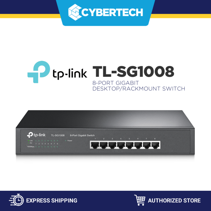 Cybertech TP-Link TL-SG1008 8-Port Gigabit Desktop/Rackmount Switch ... Cybertech TP-Link TL-SG1008 8-Port Gigabit Desktop/Rackmount Switch ...
