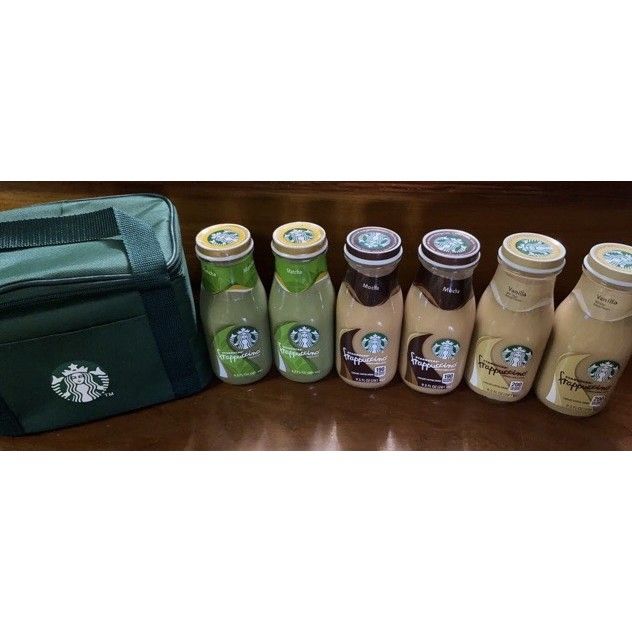 Starbucks Frappuccino Cooler bag with 6 assorted Bottles | Lazada PH