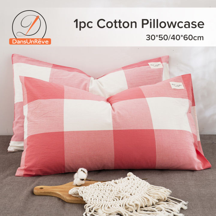 Dansunreve 1pc Pure Cotton Pillowcase 30*50/40*60cm Memory Foam Pillow ...