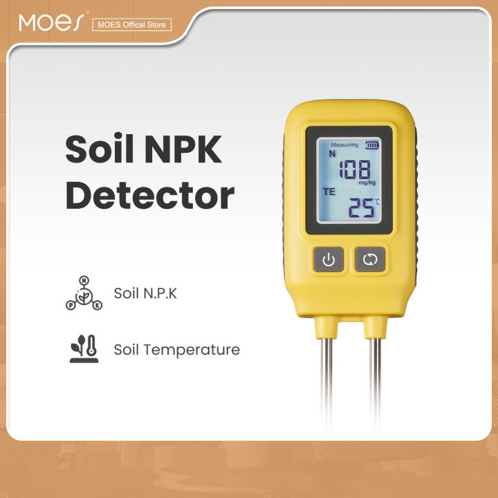 MOES Soil NPK Temperature Sensor Nitrogen Phosphorus Potassium Detector ...