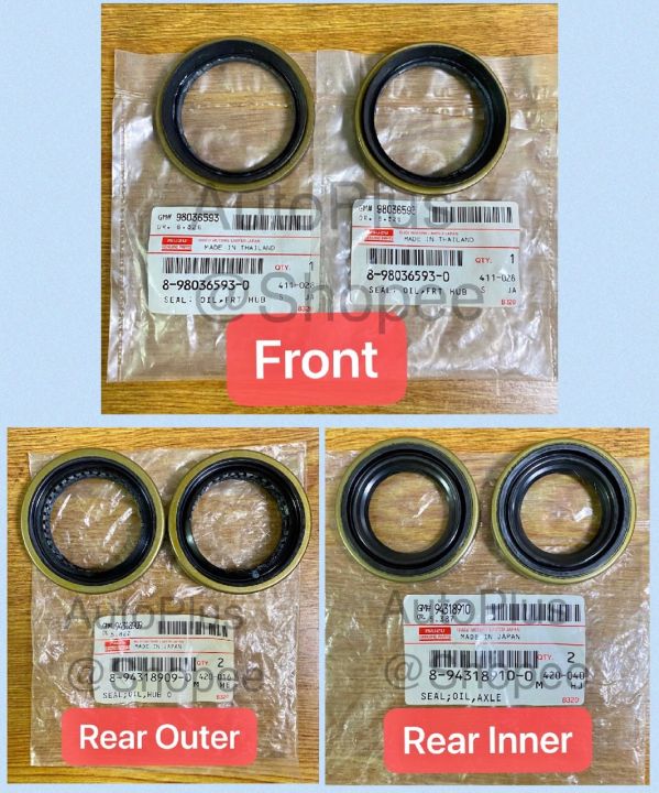 Isuzu Genuine Front & Rear Hub Oil Seal (2pcs each) (4x2): Crosswind ...