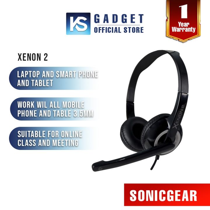 SonicGear Xenon 1 / 2 / 3 Series Stereo Wired Headphone with Microphone ...