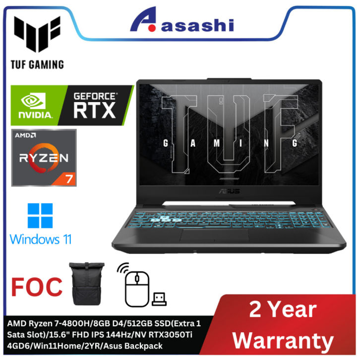 Asus TUF A15 FA506I-EBHN061W-AMD Ryzen 7-4800H/8GB/512GB SSD/15.6" FHD ...