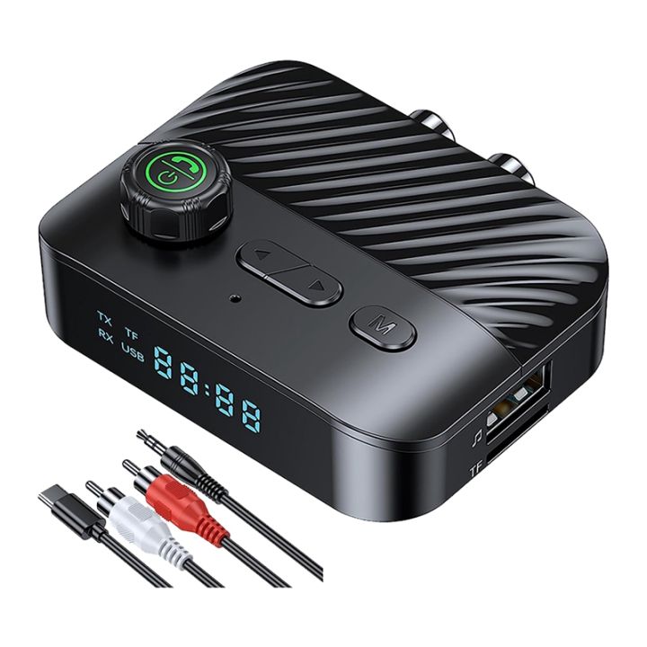 Bluetooth 5.3 Transmitter Receiver Tv Bluetooth Transmitter Stereo LED ...