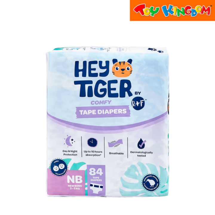 Hey Tiger Taped Diapers Jumbo Pack Newborn 84 Pads | Lazada PH