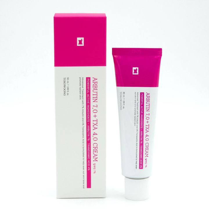 TOSOWOONG Arbutin 7.0 + TXA. Acid 4.0 Cream 50ml Even Out Skin Tone ...