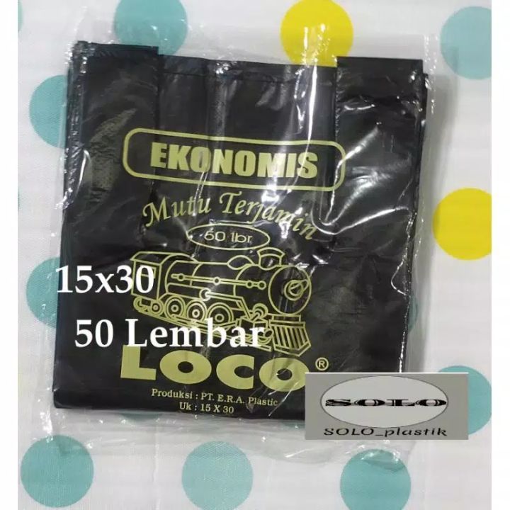 Kantong Plastik Loco Hitam Ekonomis 15x30 hitam / tipis kresek hitm 15 kecil | Lazada Indonesia