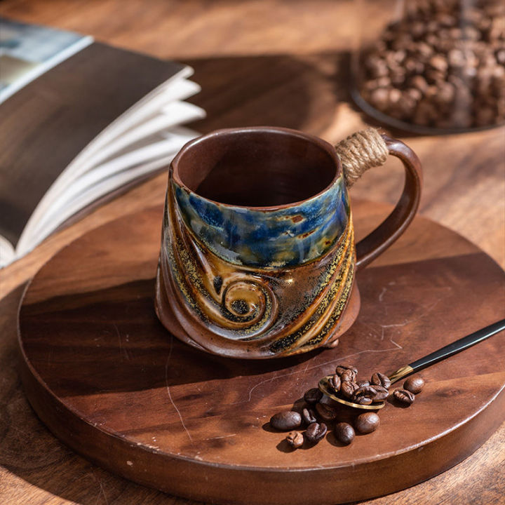 European Coffee Cup Teacup Retro Kiln Change Coarse Pottery Office ...