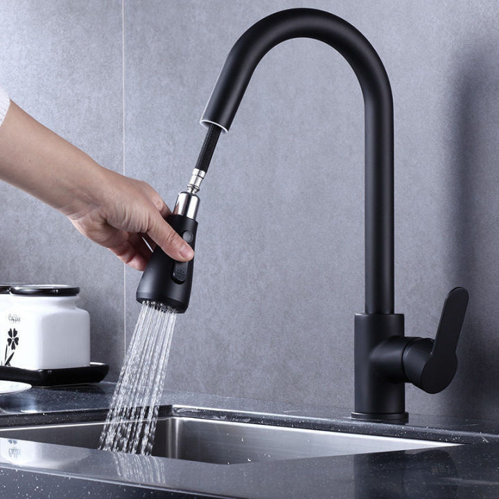 VARIER 304 Stainless steel faucet, retractable water tap rotating pull ...