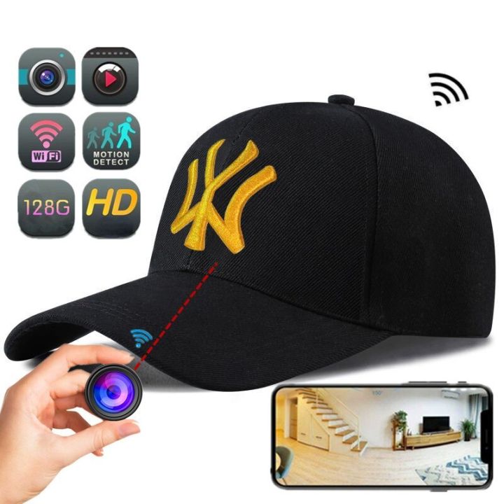 1080P Full HD Wireless WIFI Mini spy Camera Baseball Cap Camera Wide ...