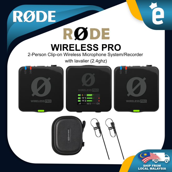 RODE Wireless PRO 2-Person Clip-On Wireless Microphone System/Recorder ...