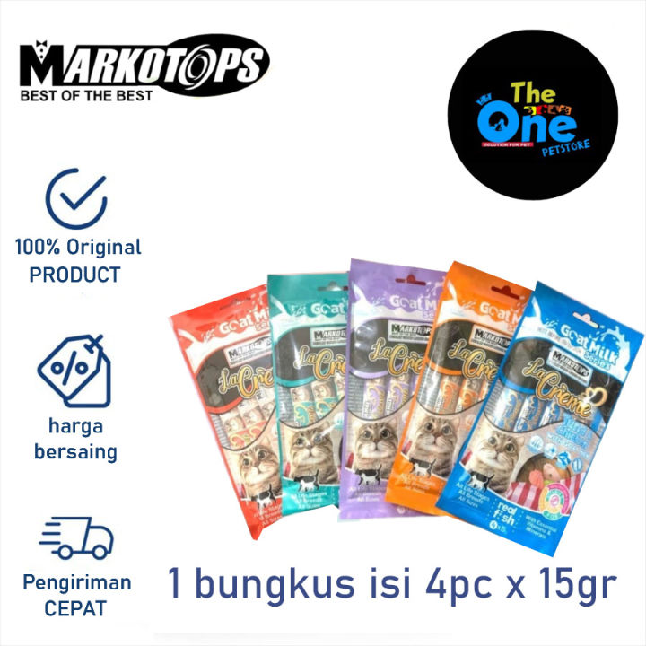 Markotop Creamy Markotops Liquid Cat Treats Snack Kucing Creamy ...