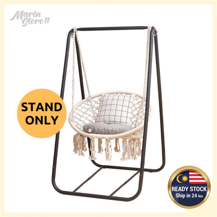 Outdoor Indoor Hammock Hanging Swing Chair Metal Steel Frame Stand Luar ...