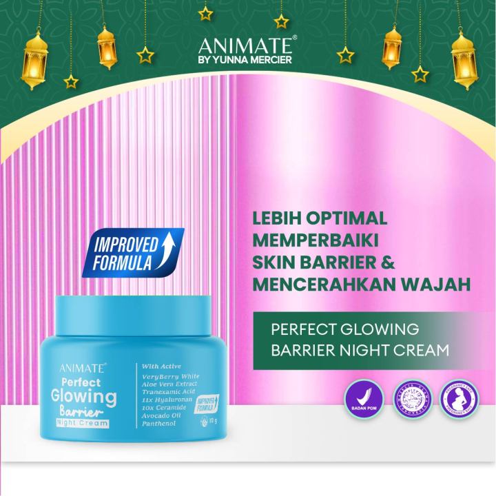 Animate Perfect Glowing Barrier Night Cream 10 gr | Lazada Indonesia