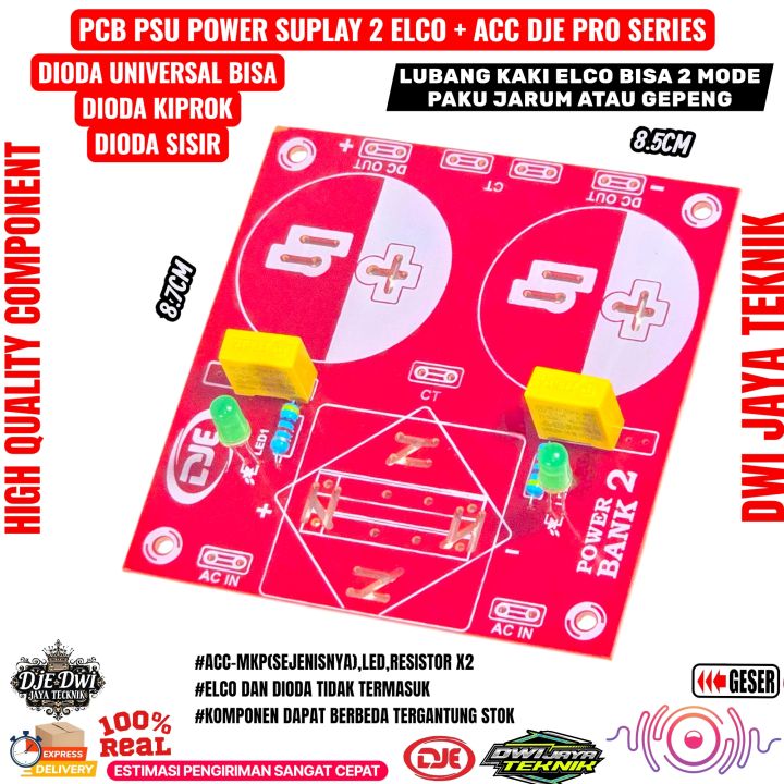 PCB PSU 2 ELCO CAPASITOR KAPASITOR ELKO 2ELCO 2ELKO POWER SUPLY ...