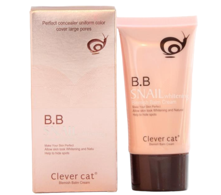 บีบีหอยทาก Clever Cat Snail B.B Snail Whitening Blemish Balm Cream 50ml ...