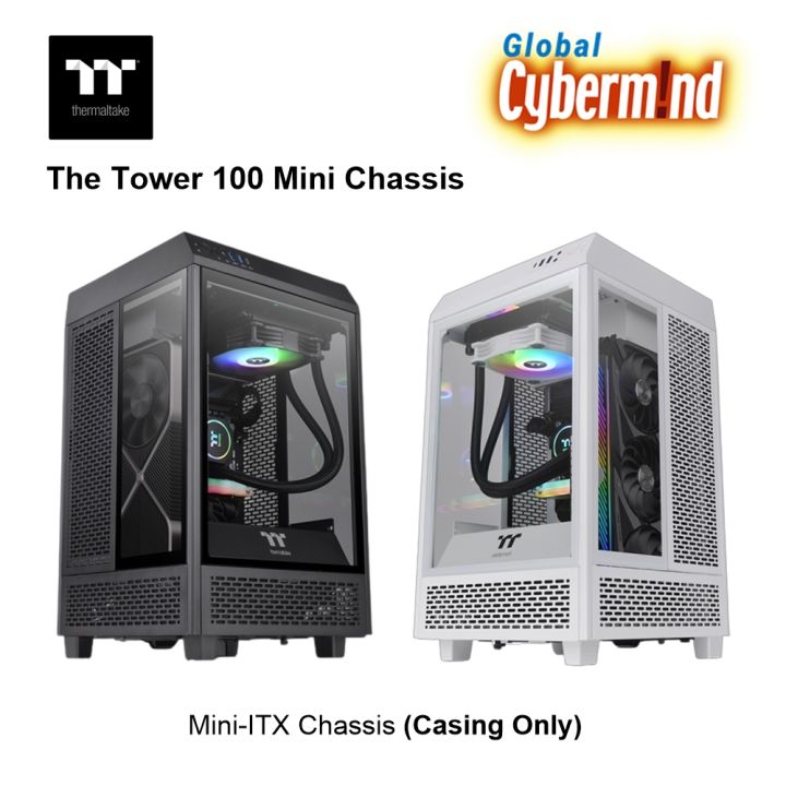 Thermaltake The Tower 100 Mini Tower Chassis Black/Snow - Brought to ...