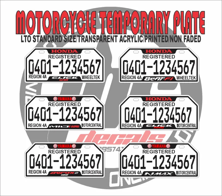 Motorcycle Temporary Plate | Lazada PH