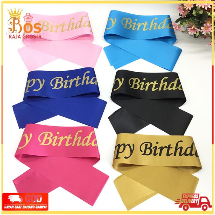 Selempang Ulang tahun Sash Happy Birthday Girl Bride To Be Selendang ...