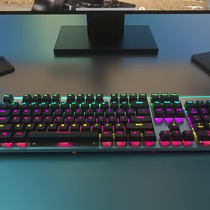 K100 ชุดหูฟังคีย์บอร์ดและเมาส์สำหรับเล่นเกมชุดอุปกรณ์ต่อพ่วงแบบมีสาย ...