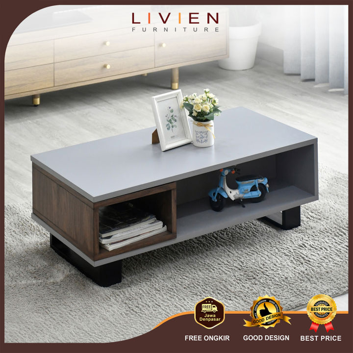 Meja Tamu LIVIEN FURNITURE Meja Tamu Minimalis Modern Meja Tamu Luna Coffee Table Livien ...