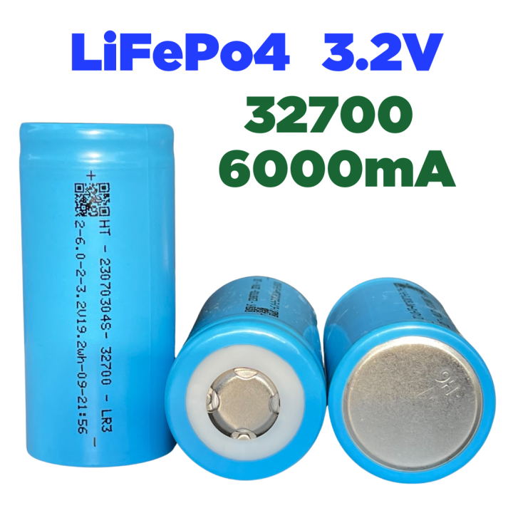 【ราคา1ก้อน】 32700 LiFePo4 3.2V 6000mAh แบตเตอรี่ลิเธี่ยมฟอสเฟต สำหรับโคมไฟโซล่า จักยานต์ไฟฟ้า หร ...