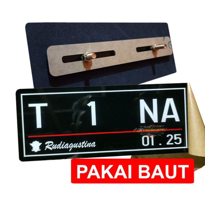 Plat Akrilik Sepeda Motor Ukuran Minimalis Baut Sepasang | Lazada Indonesia