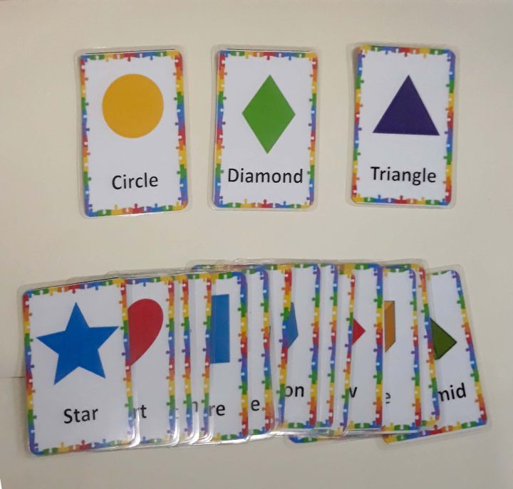 Laminated Flashcards Shapes 20 pcs. shapes Laminated Flash cards ...