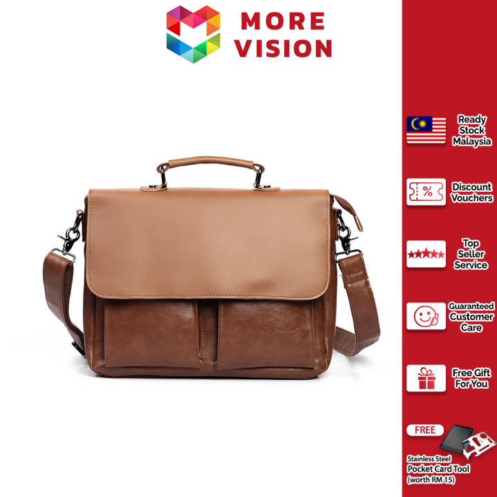 MV Bag Men Handbag Business Vintage Office Leather Shoulder Sling ...