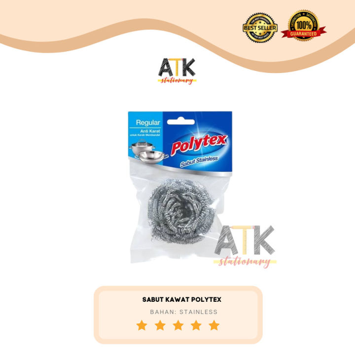 Sabut Kawat Polytex/Serabut Kawat Stainless Anti Karat Cuci Piring atk ...