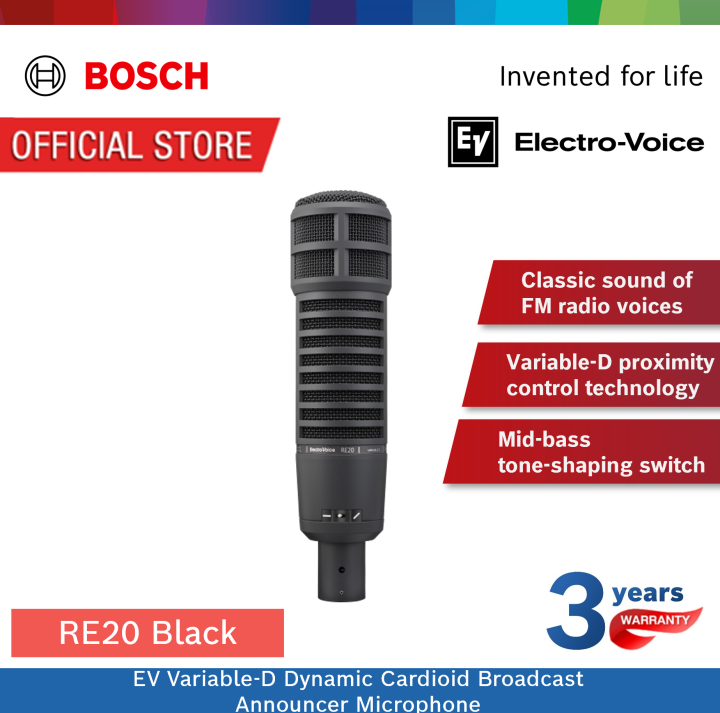 Electro-Voice EV Variable-D Dynamic Broadcast Announcer Microphone ...