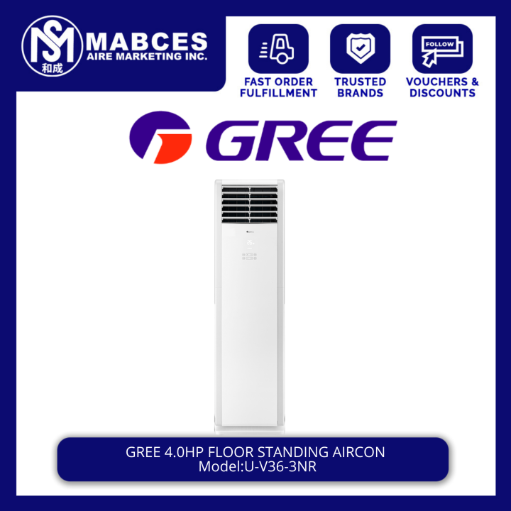 Gree 4HP Floor Standing Type Non Inverter Aircon GV36-3NR | Lazada PH