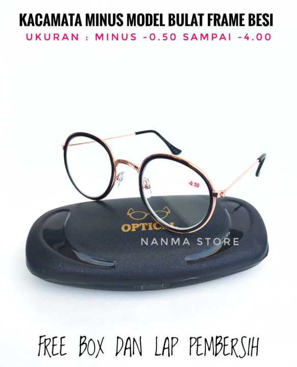 KACAMATA MINUS MODEL BULAT FRAME BESI/KACAMATA RABUN JAUH PRIA DAN ...
