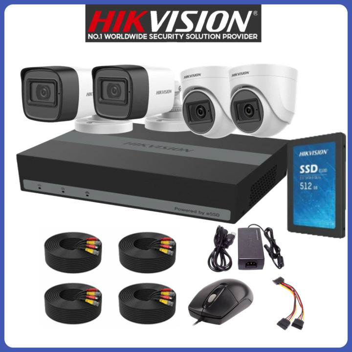 Hikvision CCTV Camera 1080P HD CCTV Package Set With Audio Built-in ...