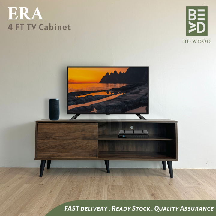 ERA 4FT TV Cabinet + Coffee Table Living Room Meja TV Meja Kopi Almari ...