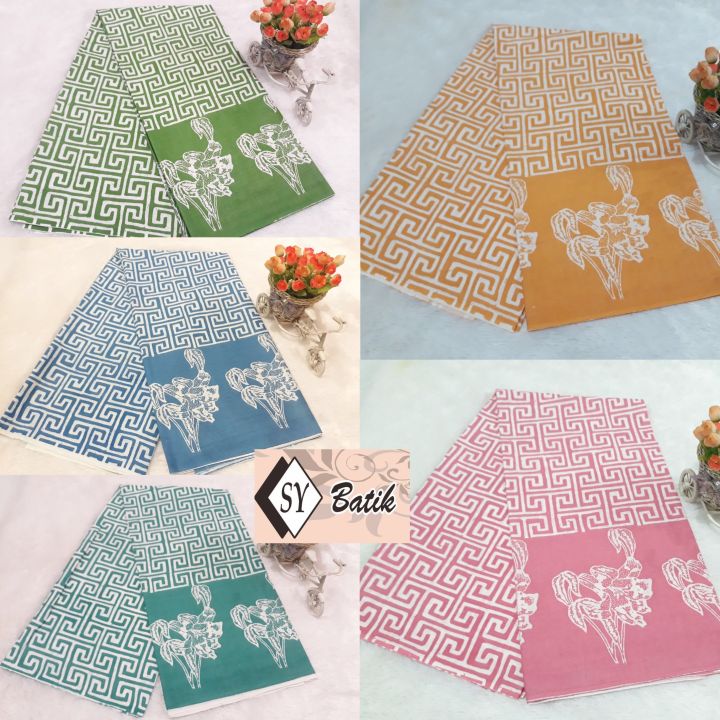 KAIN BATIK KATUN WARNA CERAH KAIN BATIK METERANka | Lazada Indonesia