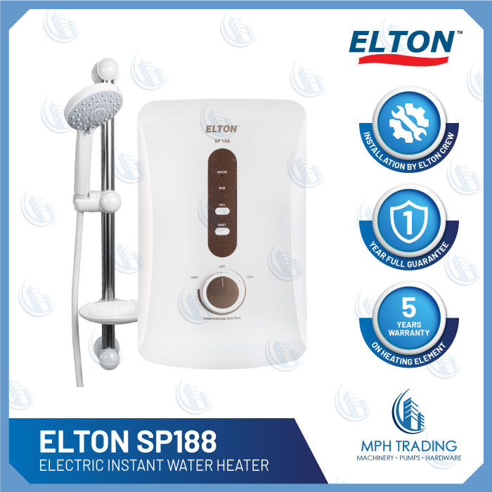 ELTON SP188 Home Electric Instant Water Heater With Pump 5 Multi ...