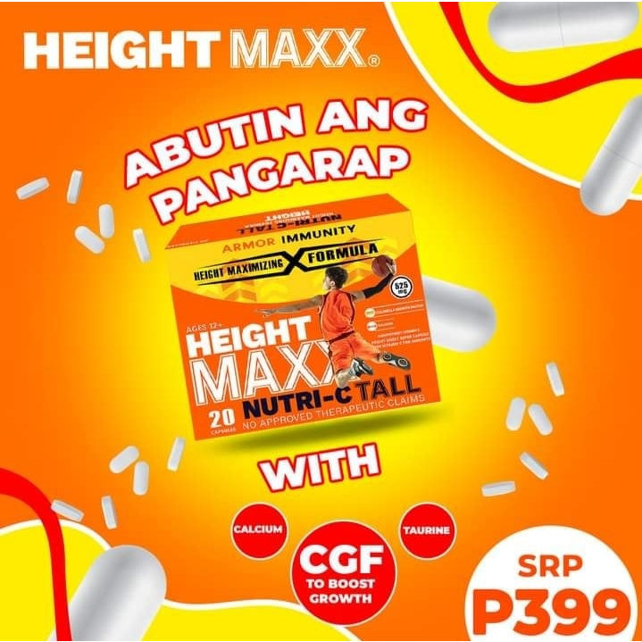 NUTRI-C TALL Height Maximizing Formula (20 CAPSULE) | Lazada PH