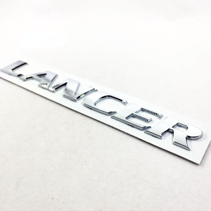 HYS 1 x ABS Chrome LANCER Letter Logo Car Rear Trunk Emblem Badge ...