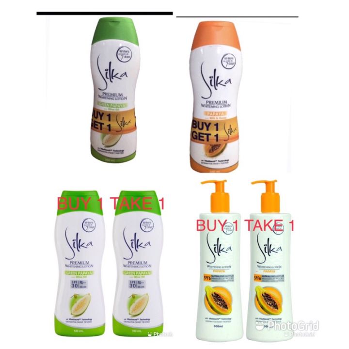 Silka Premium Whitening Lotion Green Papaya With Olive Oil 200Ml/Papaya ...