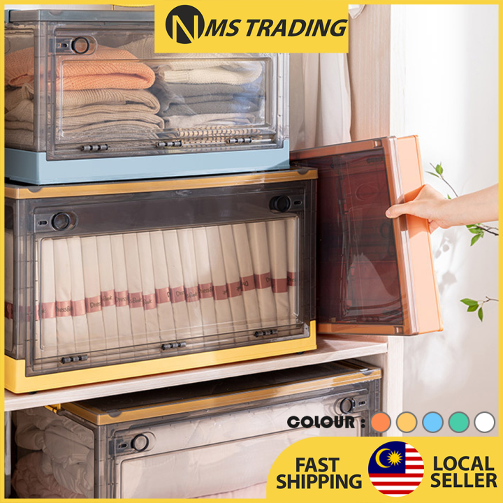 Portable Transparent Storage Box Foldable Storage Cabinet Multipurpose ...