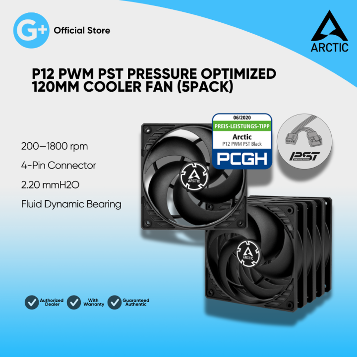 Arctic P12 PWM PST Pressure-optimized 120 mm Cooler Fan with PWM PST ...