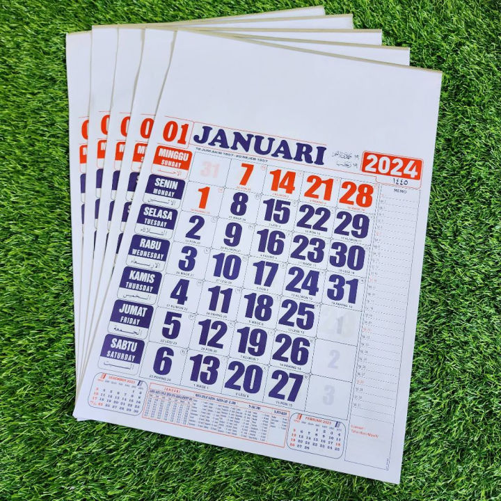 Kalender Dinding Kalender Kerja Ukuran Kecil Tahun 2024 | Lazada Indonesia