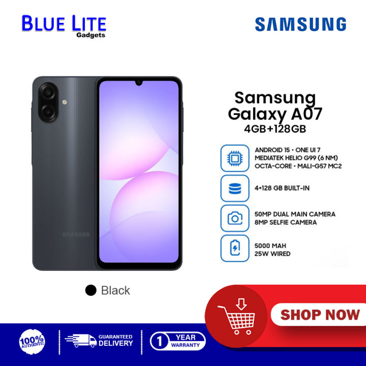 SAMSUNG GALAXY A07 SMARTPHONE | FREE: AWEI EARPHONE | 4GB RAM + 64GB ...