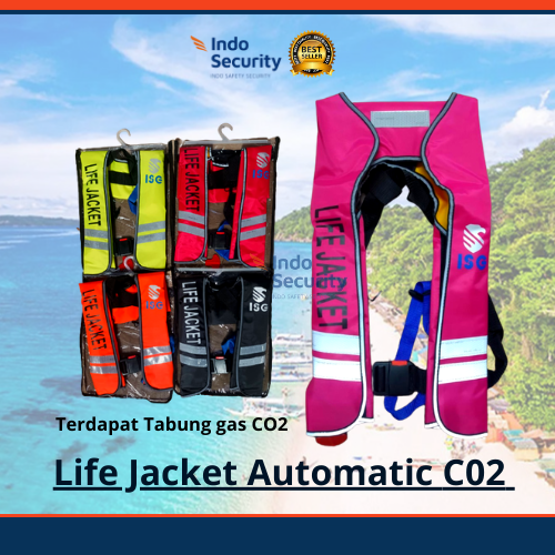 Inflatable Life Jacket Pelampung Co2 Automatic/pelampung gas ISG/Warna ...