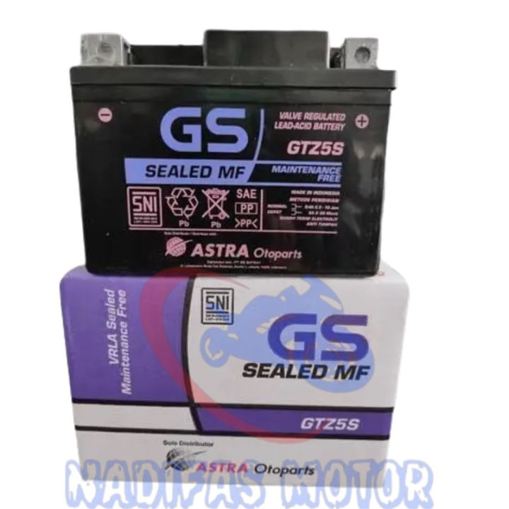 Aki Kering Motor GS ASTRA GTZ5S Original Untuk Karisma Supra X 125 ...