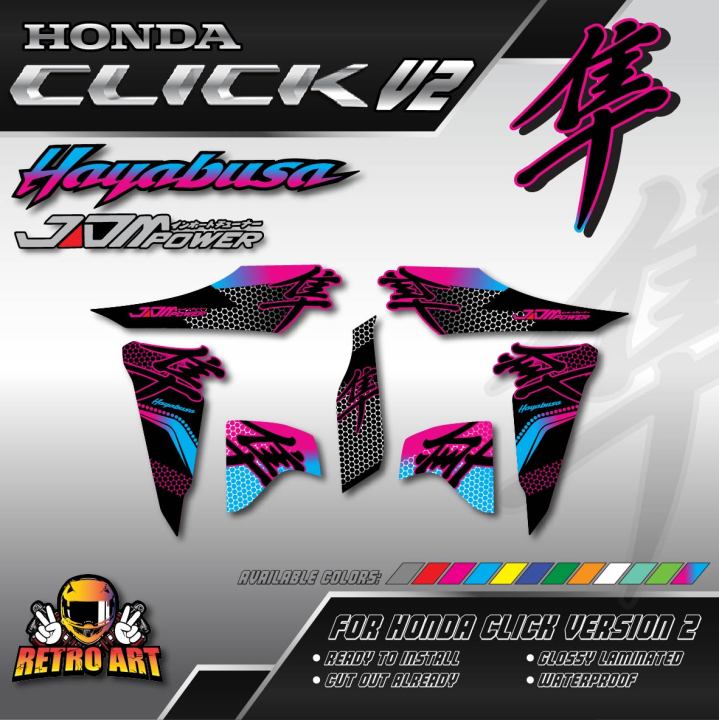 HONDA CLICK GAME CHANGER 125 V2 HAYABUSA DECALS CONCEPT | Lazada PH